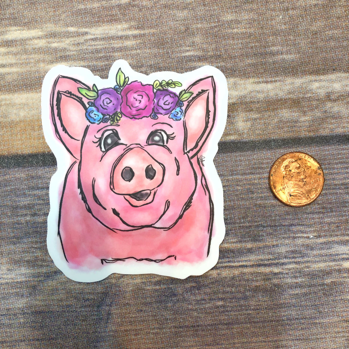 Pig Sticker – Painted Skies Creative Studio