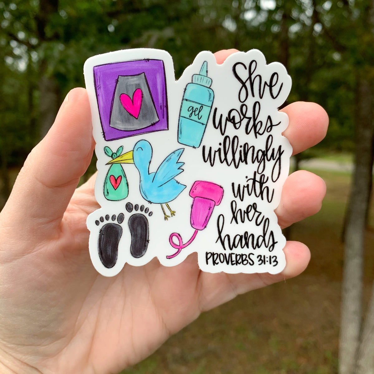 Ultrasound Tech Sticker – Painted Skies Creative Studio